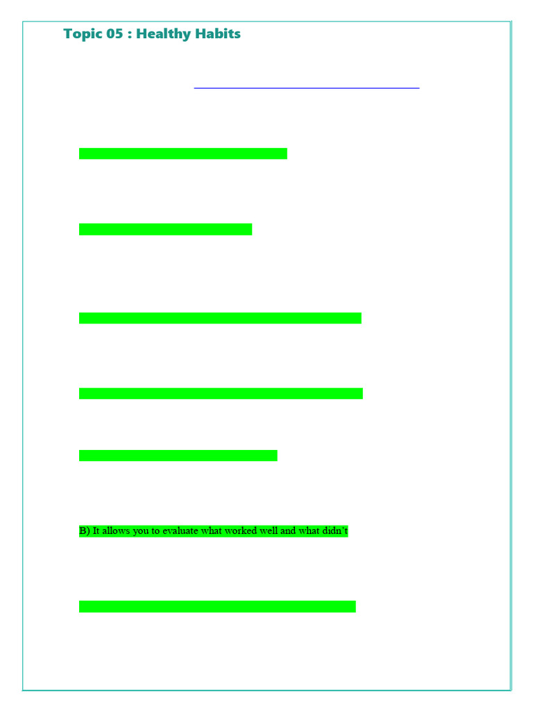 Speaking Course Level 1 Answers Topic 5-6 | PDF | Time Management ...
