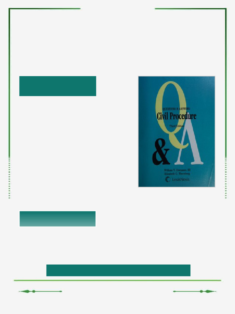 Questions & answers : civil procedure : multiple choice and short ...