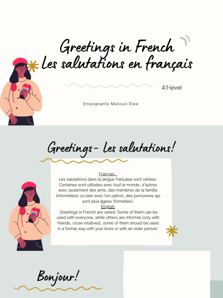 Les Salutations-Greetings A1 - Compressed | PDF