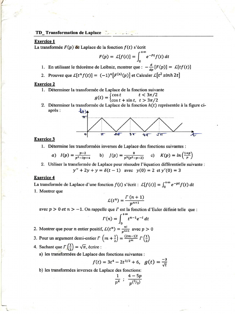 TD Transformee Laplace | PDF