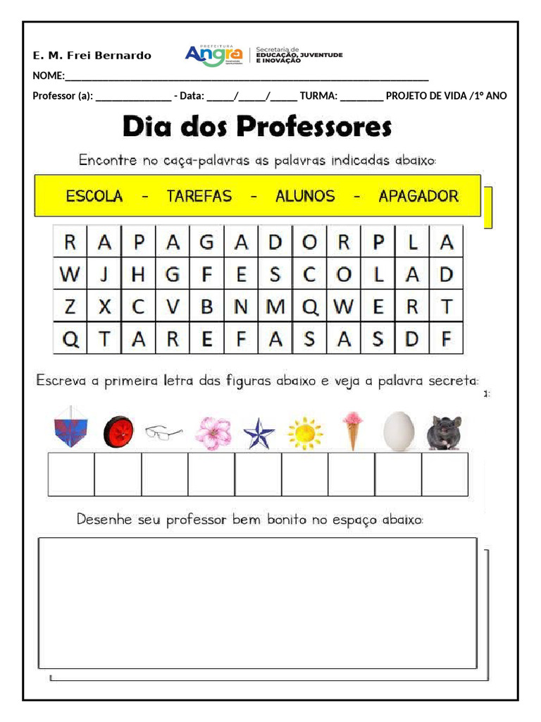Atv Dia Do Professor | PDF