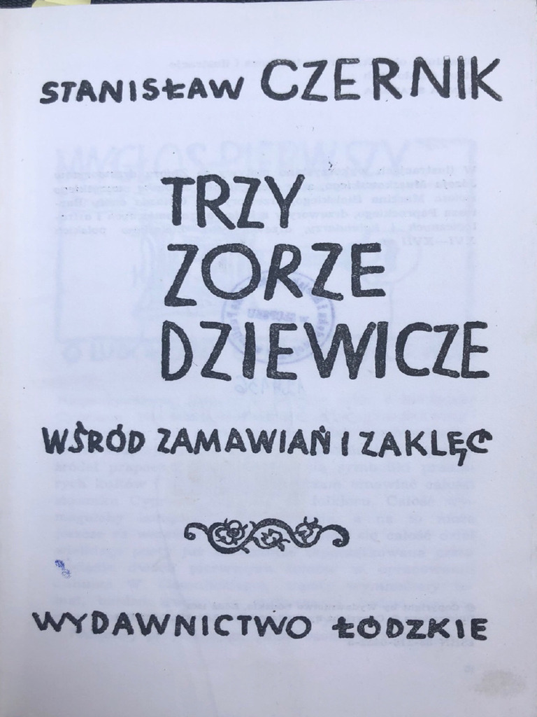 Stanisław Czernik - Trzy Zorze Dziewicze | PDF