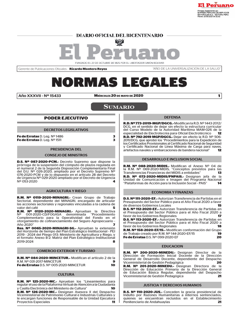 F7xmVlvOaJlAKOYCGJjAFe | PDF | Perú | Estado de emergencia