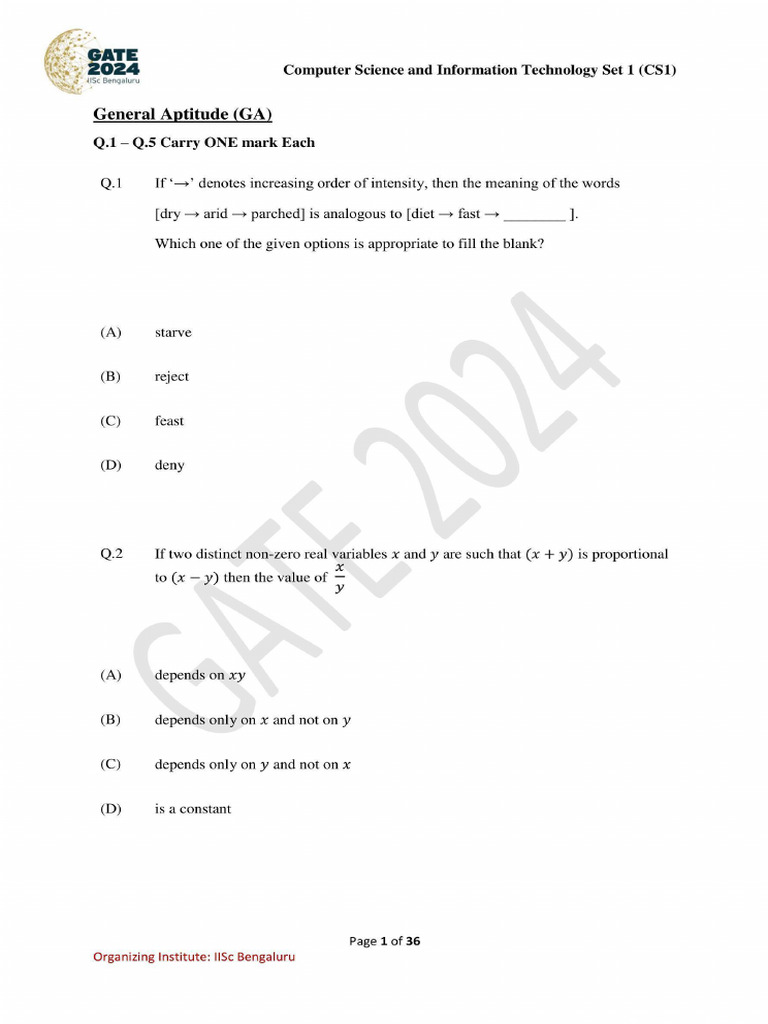 GATE_2024_CS_1_Question_Paper_PDF_2997a112c26e5cf9587b1ce7911f4cb8 | PDF