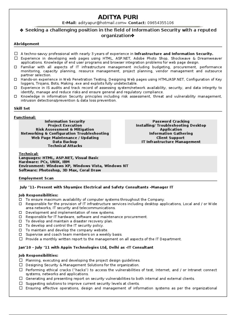 Aditya Puri | PDF | Computer Security | Security