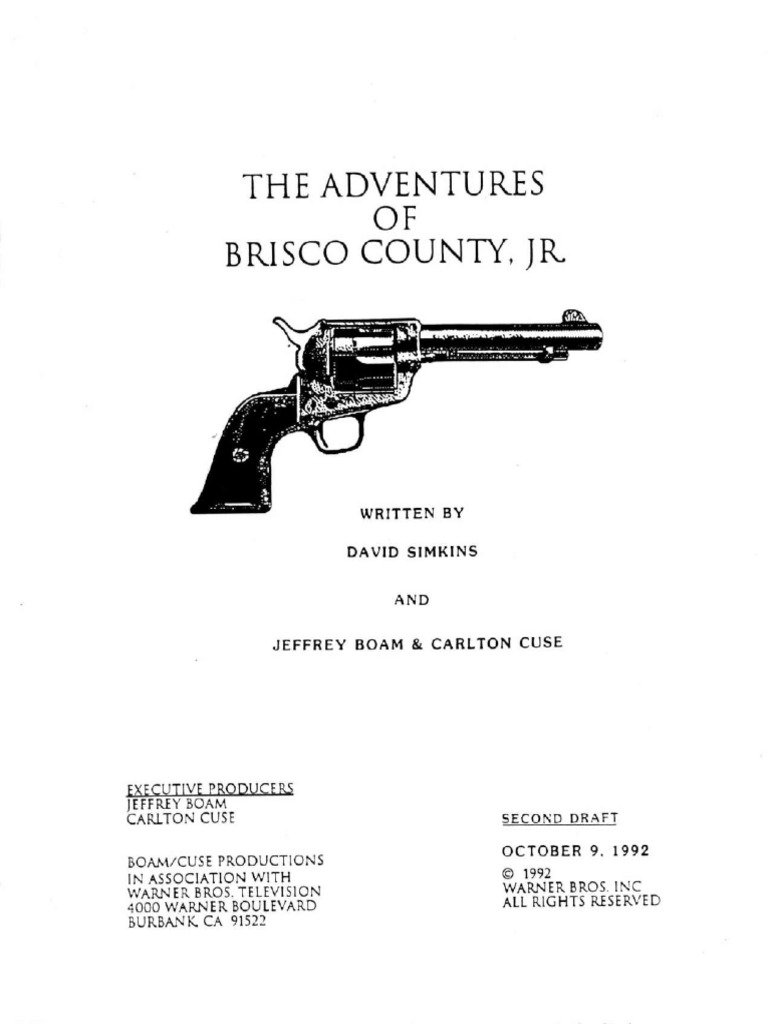 The Adventures of Brisco County Jr. 1x01 - Pilot | PDF