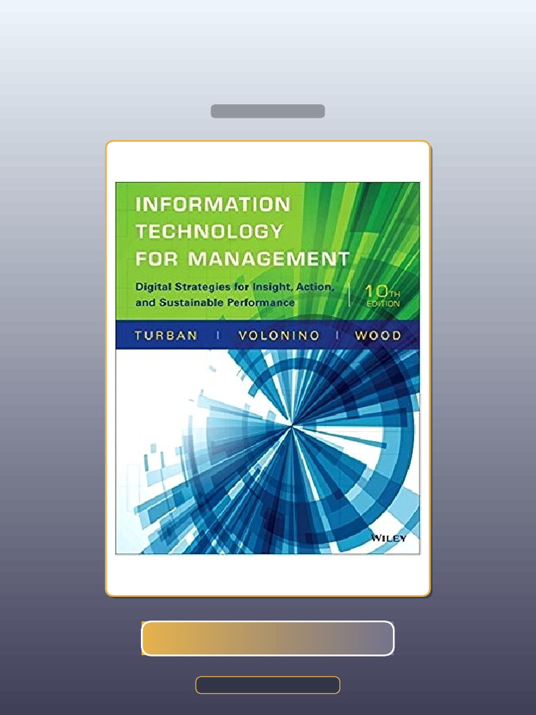 Information Technology for Management Digital 10th E-book Testbank ...