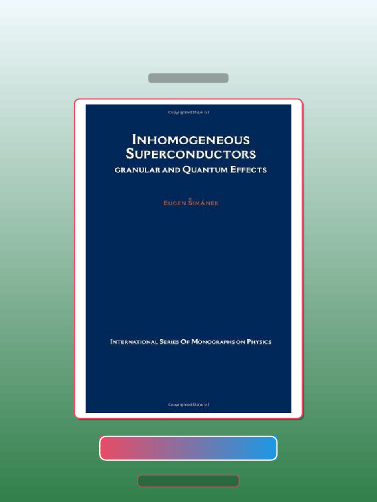 Inhomogeneous Superconductors E-book Testbank Solutions | PDF ...