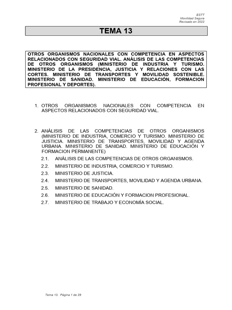 TEMA_13 | PDF | Ministerio (Departamento de Gobierno) | Gobierno