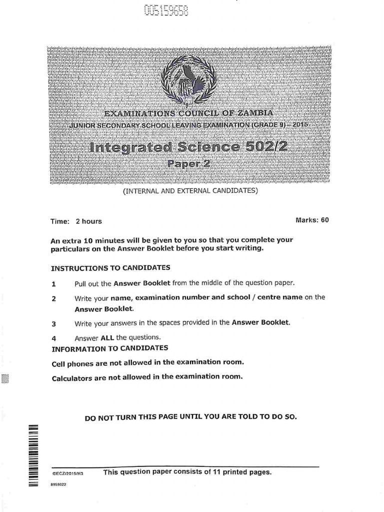 Science p2 2015 | PDF