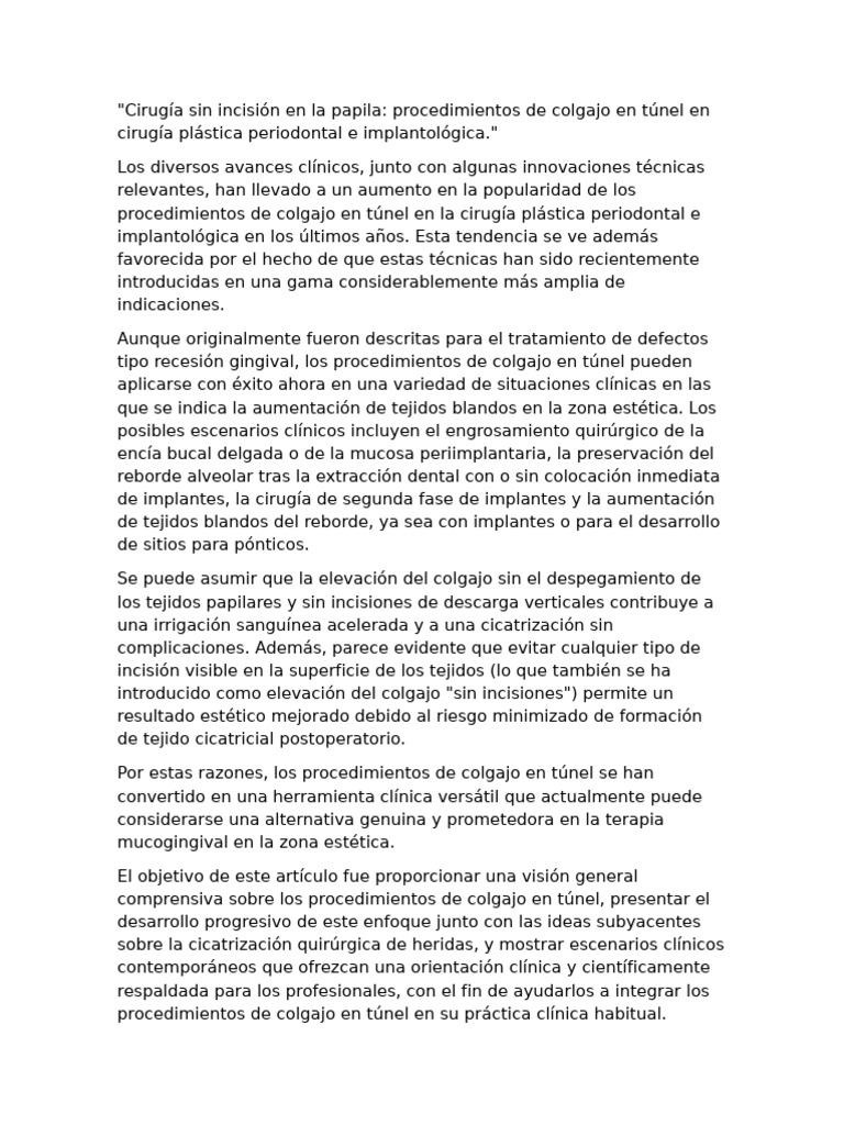 Cirugía Sin Incisión en La Papila_art | PDF | Cirugía | Coagulación