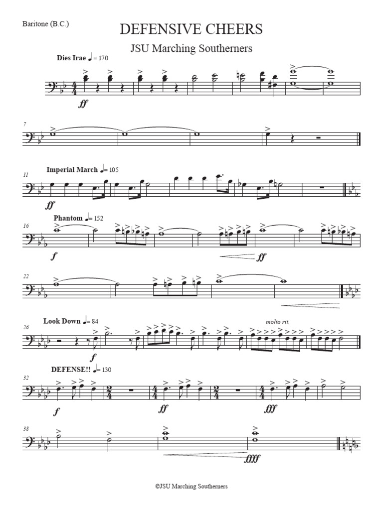 Defensive-Cheers-Baritone-B.C. | PDF