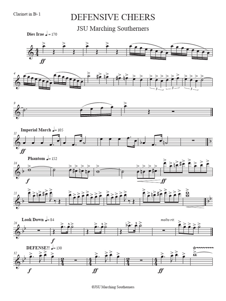 Defensive-Cheers-Clarinet-in-Bb-1 | PDF