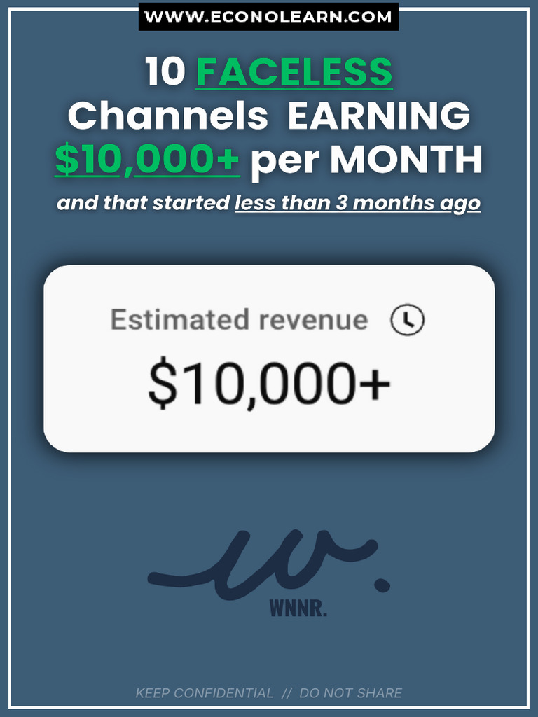 (Eng) 10 Channels Earning $10,000+ Per Month | PDF