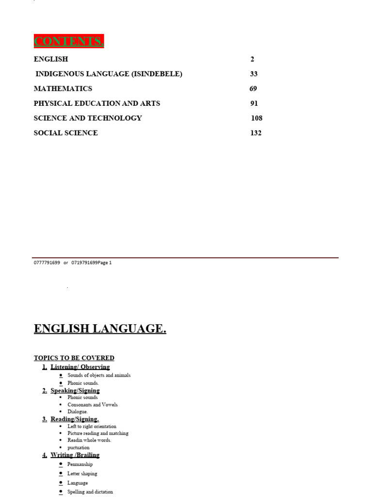 Grade 1 First Term Scheme | PDF | English Language | Consonant