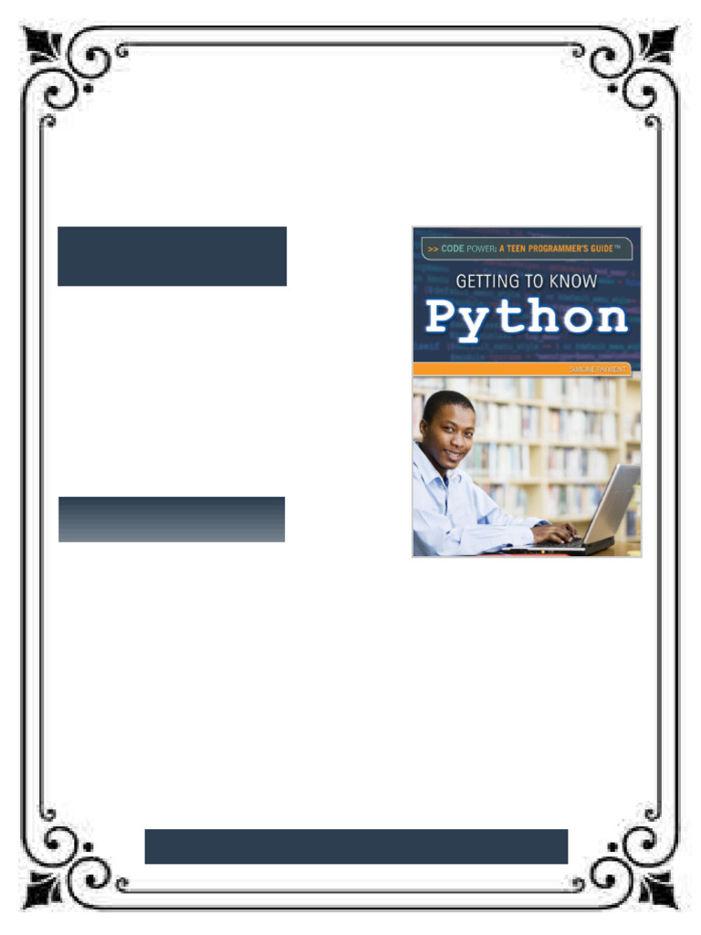 Getting to Know Python 1st Edition Simone Payment ebook testbank ...