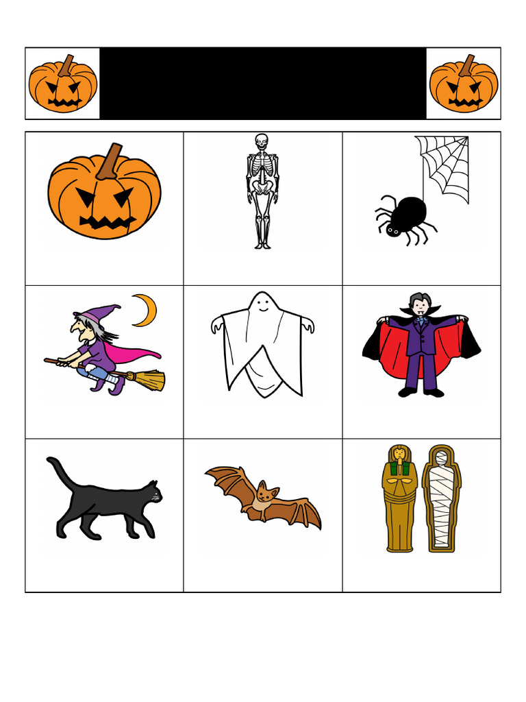 PT Bingo Halloween 3 Cartoes 3x3 | PDF