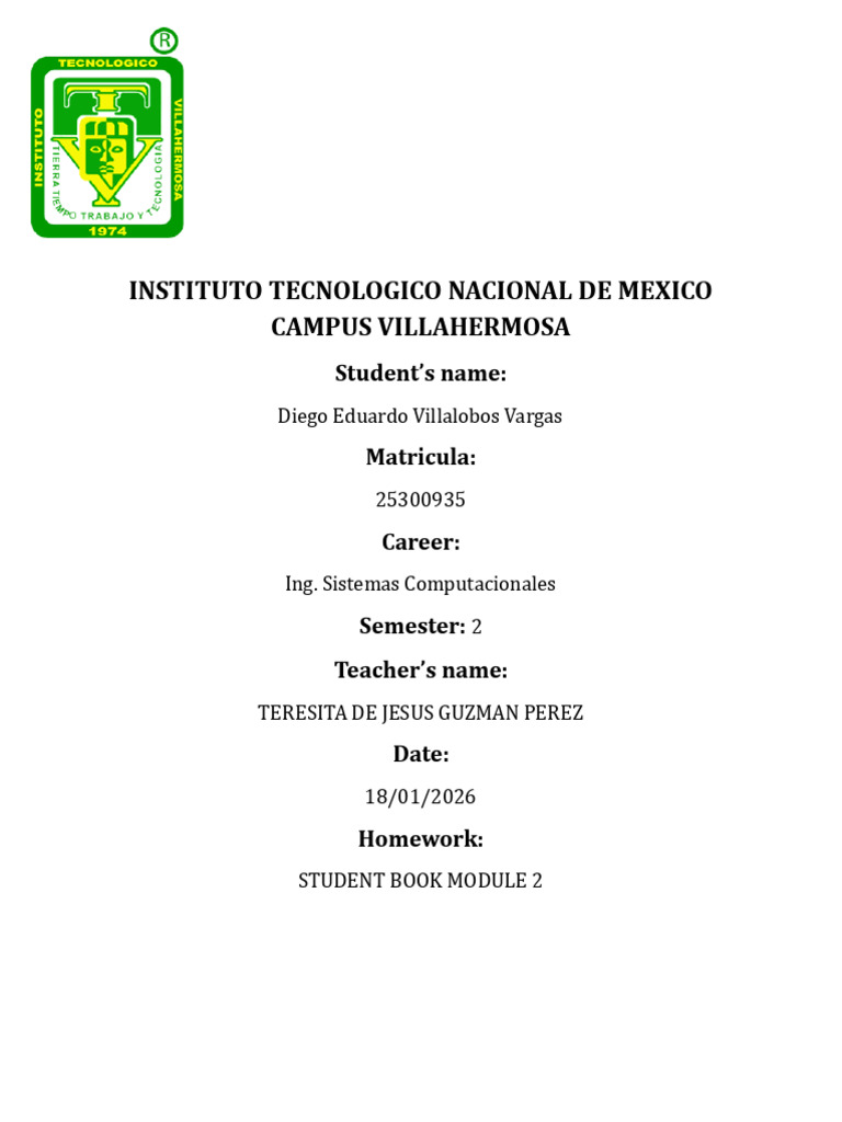 STUDENT BOOK MODULE 2 Universidad Itvh MX | PDF