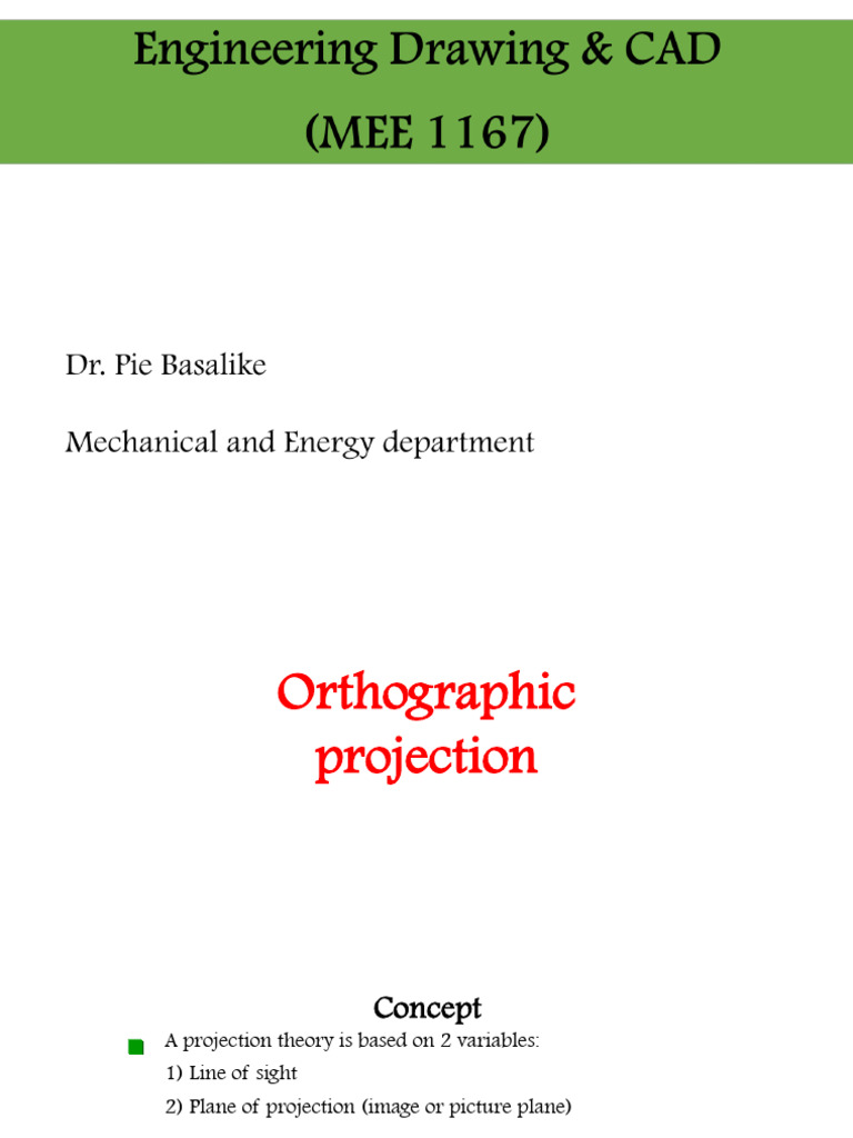 Drawing and CAD_Lecture II | PDF | Projective Geometry | Technical Drawing