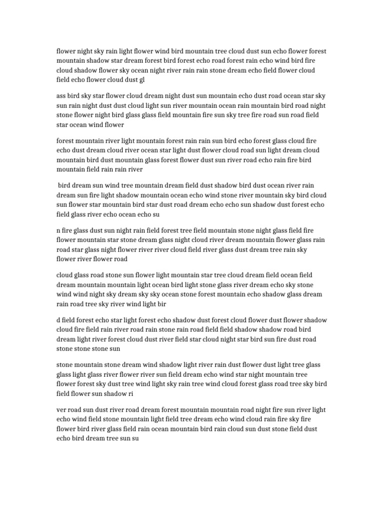 Random Long Dokument 2 | PDF | Wound | Sky