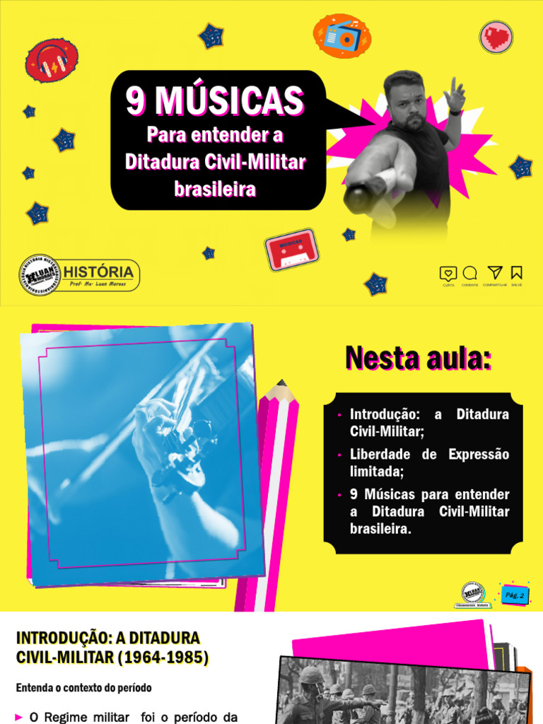 Slide - 9 Músicas para Entender A Ditadura Militar | PDF | Liberdade de ...