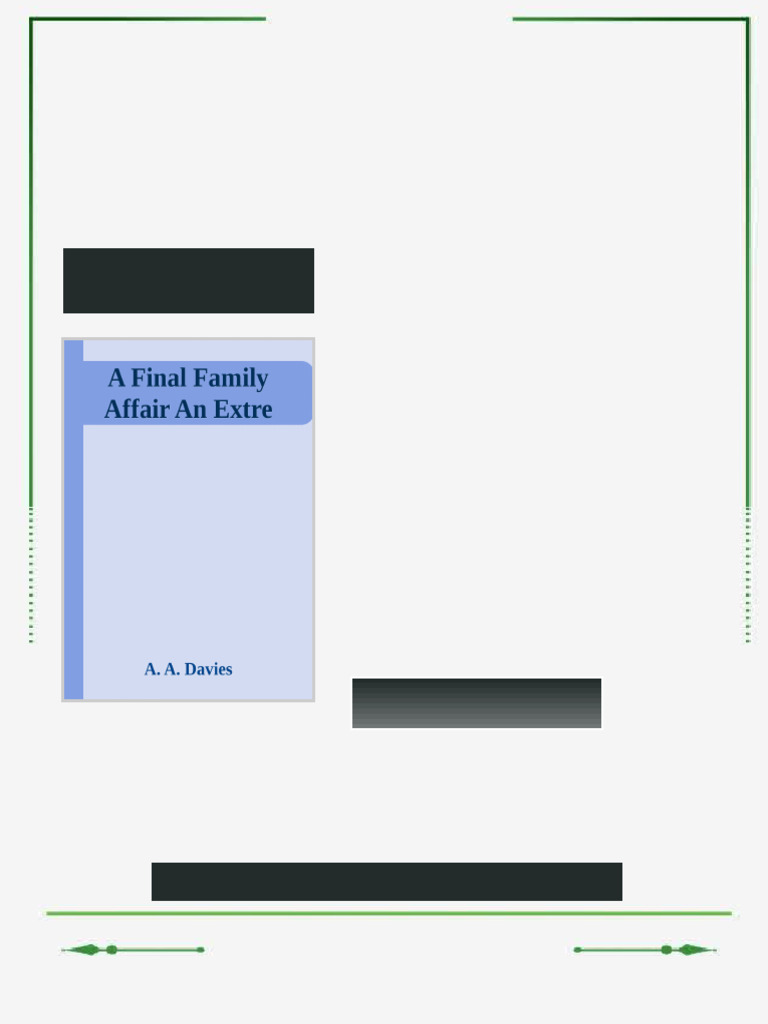 A Final Family Affair An Extreme Taboo Anthology 1st Edition A A Davies ...
