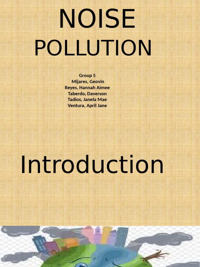 Noise Pollution Group 5 2 | PDF | Noise | Nuisance