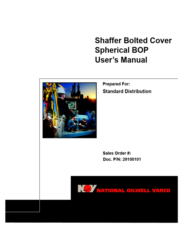 SHAFFER BOLTED COVER SPHERICAL BOP USERS MANUAL | PDF | Nut (Hardware ...