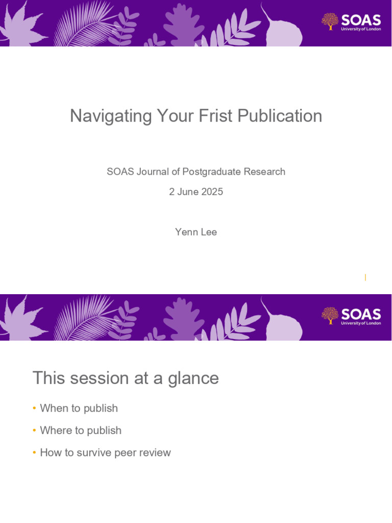 YL - SJPR - Your First Publication | PDF | Thesis | Peer Review