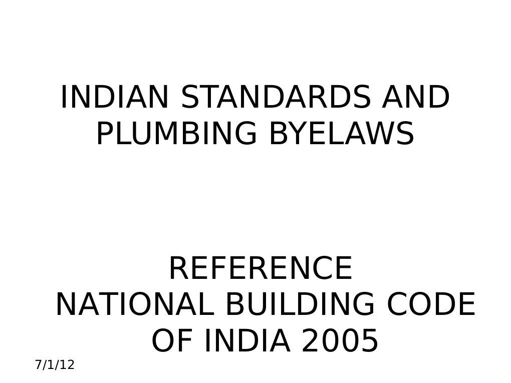 Indian Standards and Plumbing Byelaws | PDF | Sink | Fountain