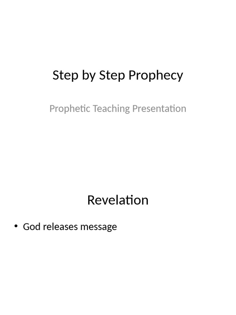 2 Step by Step Prophecy | PDF