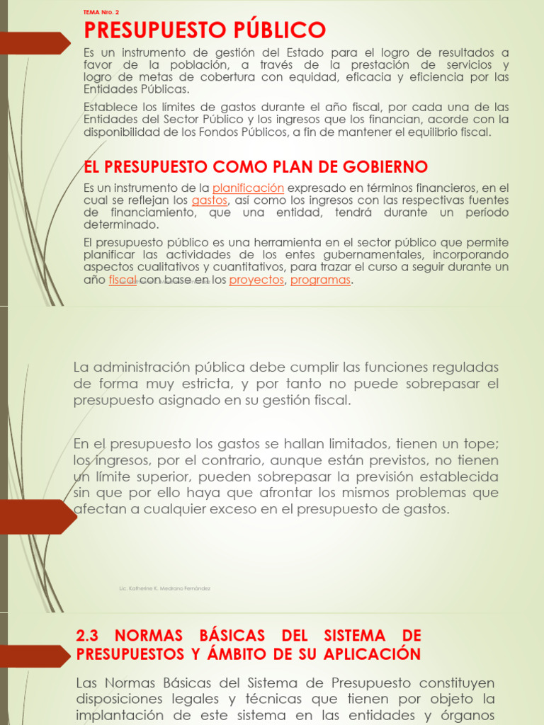 TEMA_Nro._2_Cont._Gub._Lic._Katherine_K._Medrano_F.COMPLETO | PDF | Presupuesto | Presupuesto ...