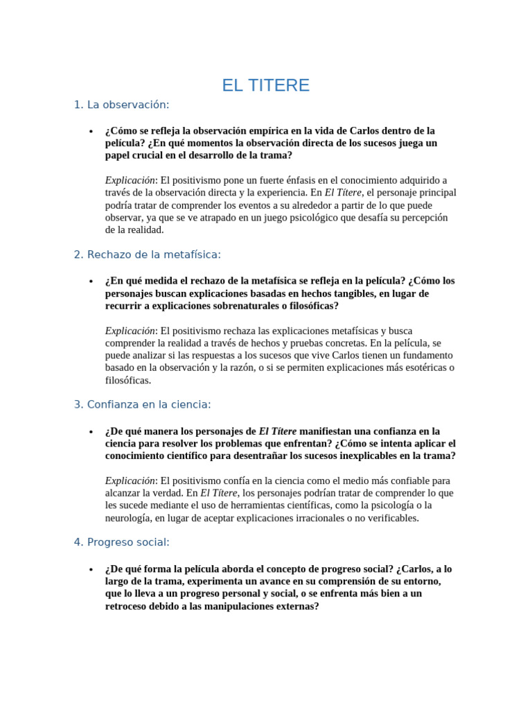 EL TITERE | PDF | Conocimiento | Positivismo