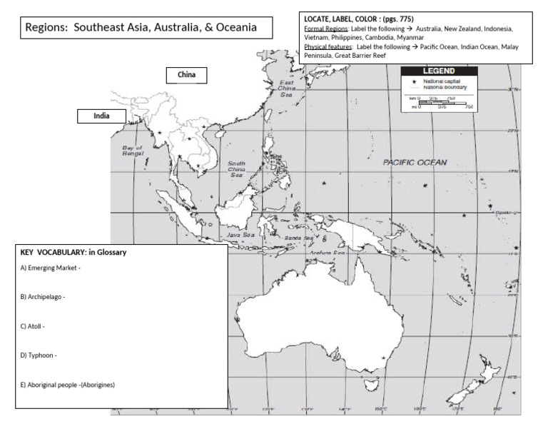 SE Asia Map and Key Vocabulary | PDF