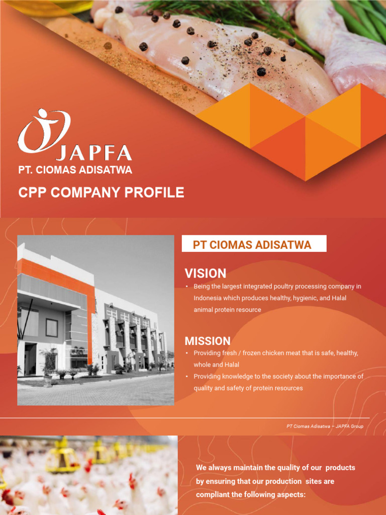 CPP Company Profile - Ciomas Adisatwa - (Japfa Food) | PDF ...