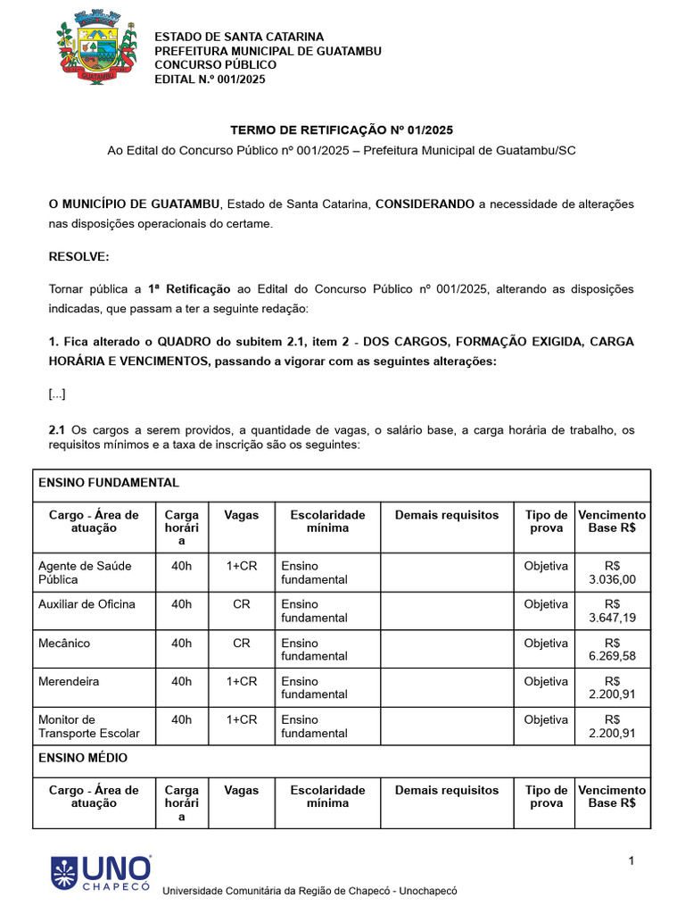 retificacao_i_edital_n_001_2025_1689138 (1) | PDF | Contabilidade ...