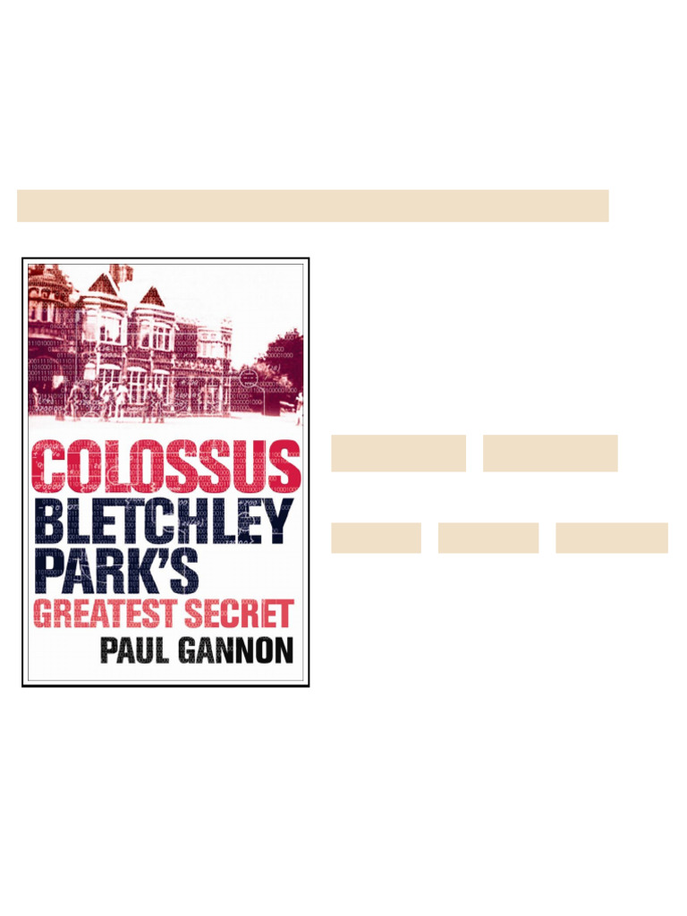 Colossus: Bletchley Park's Greatest Secret ebook remastered edition ...