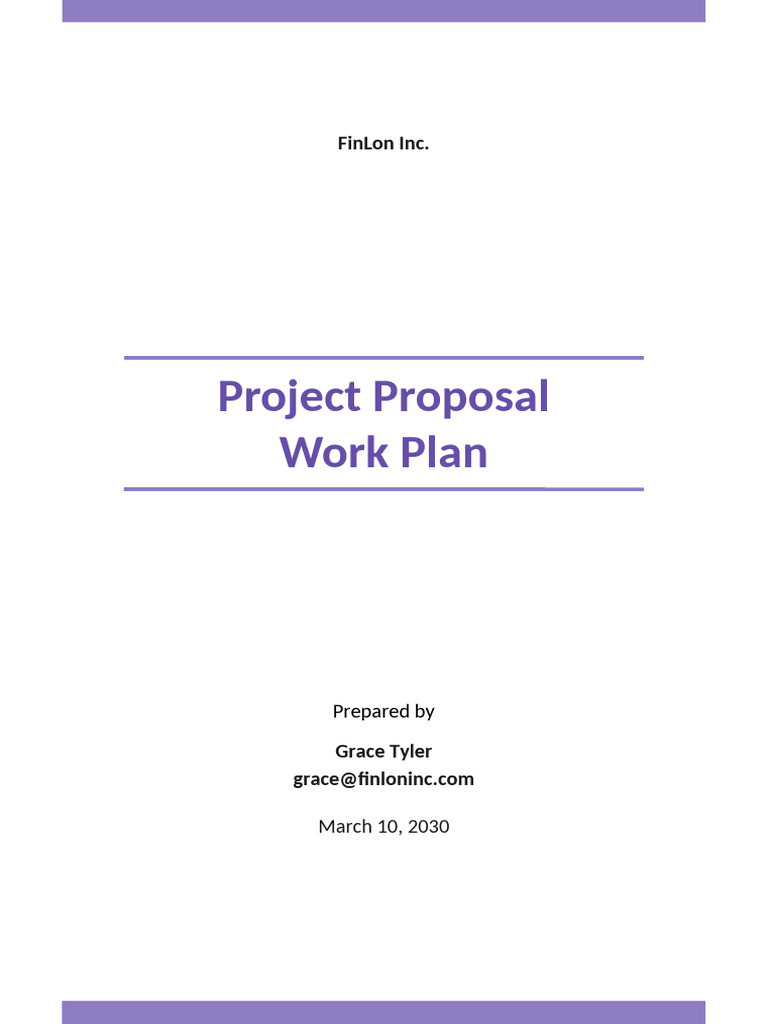 Project Proposal Work Plan Template | PDF | Mobile App | Software ...