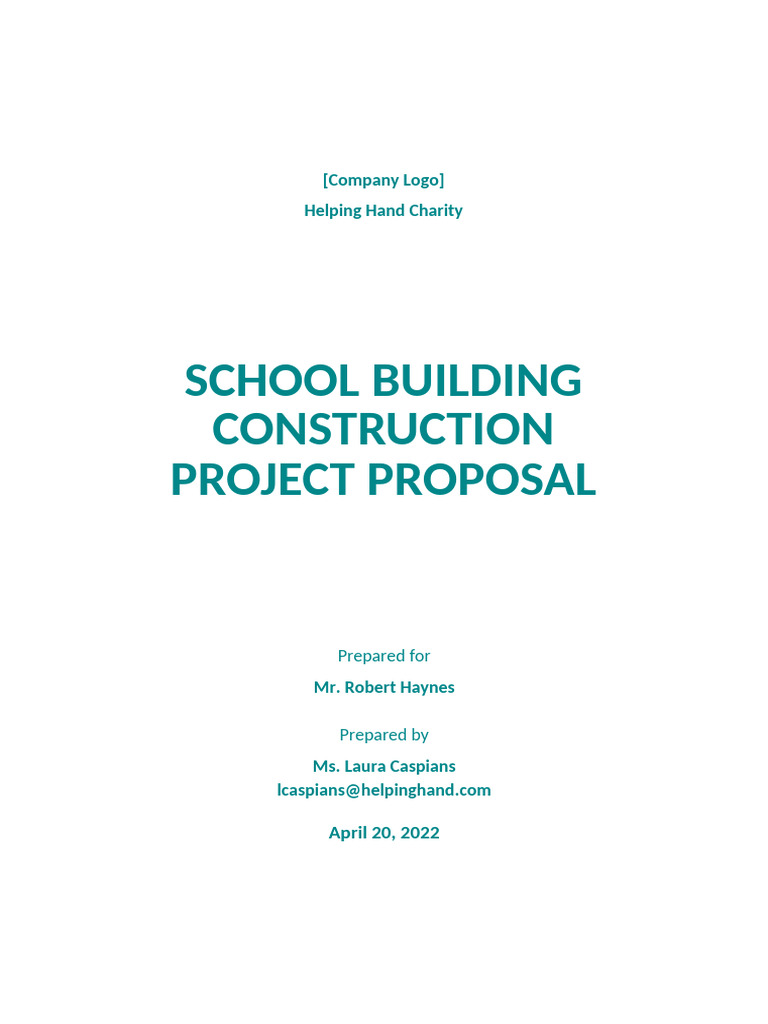 Project Proposal Template | PDF | Charitable Organization