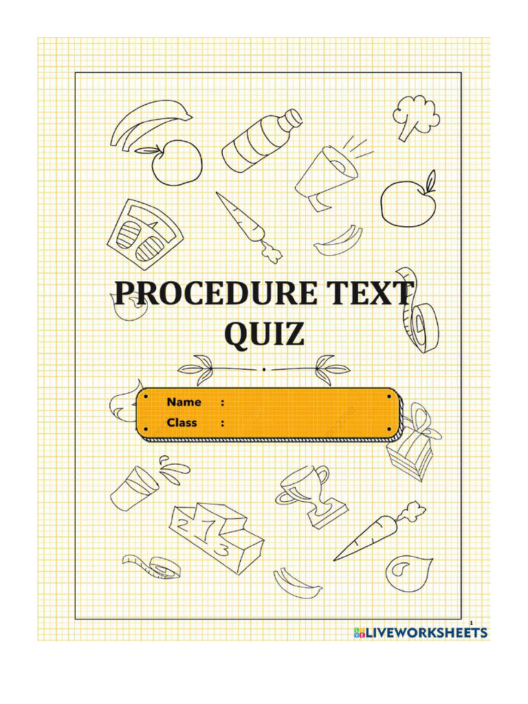 Worksheet - Procedure Text 2 | PDF