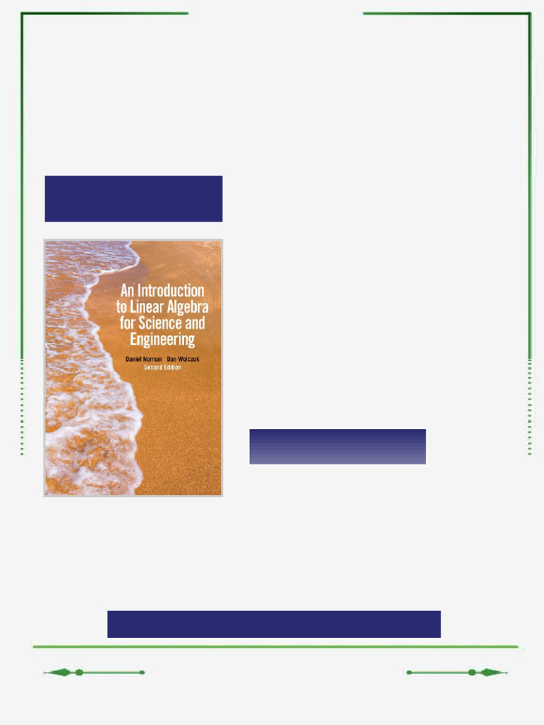 Introduction to Linear Algebra for Science and Engineering Daniel Norman eBook full corrected ...