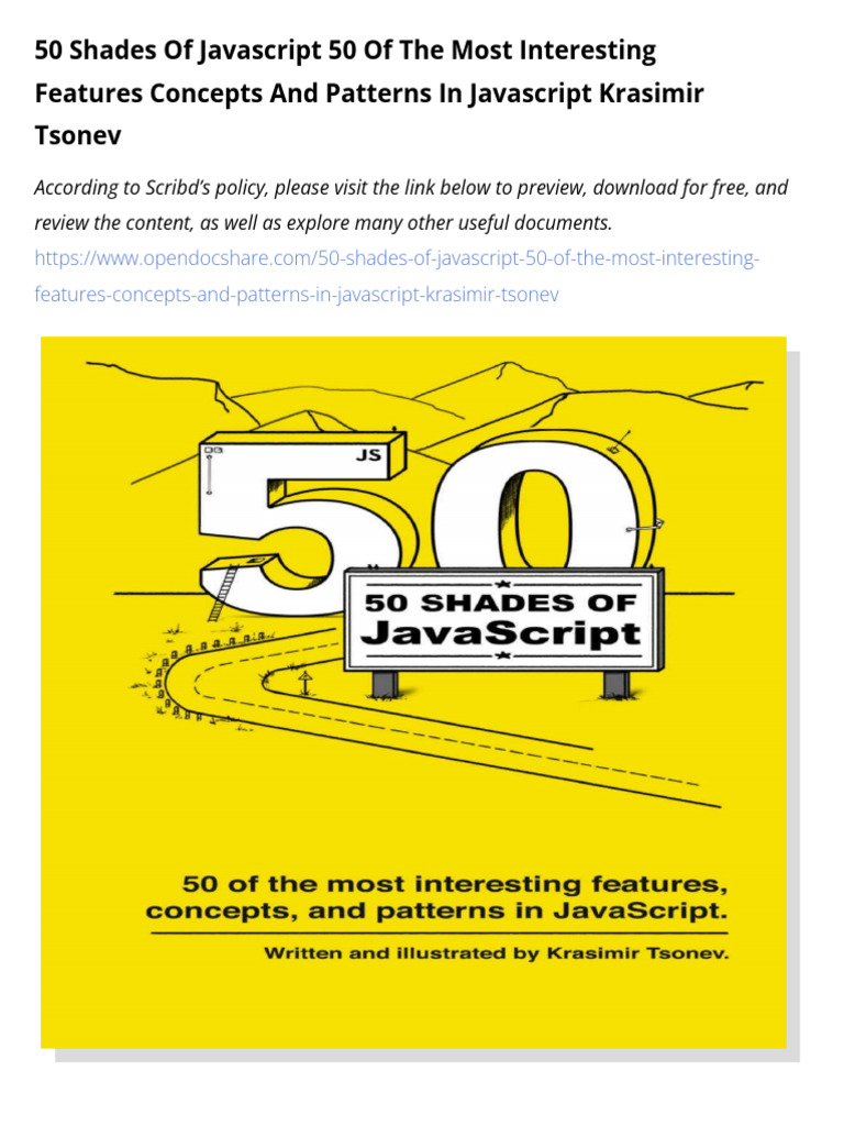 50 Shades Of Javascript 50 Of The Most Interesting Features Concepts ...