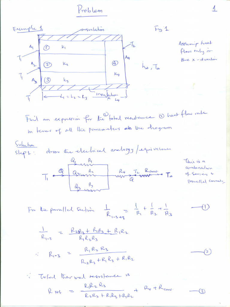 1b Example on Thermal Resistance Network | PDF