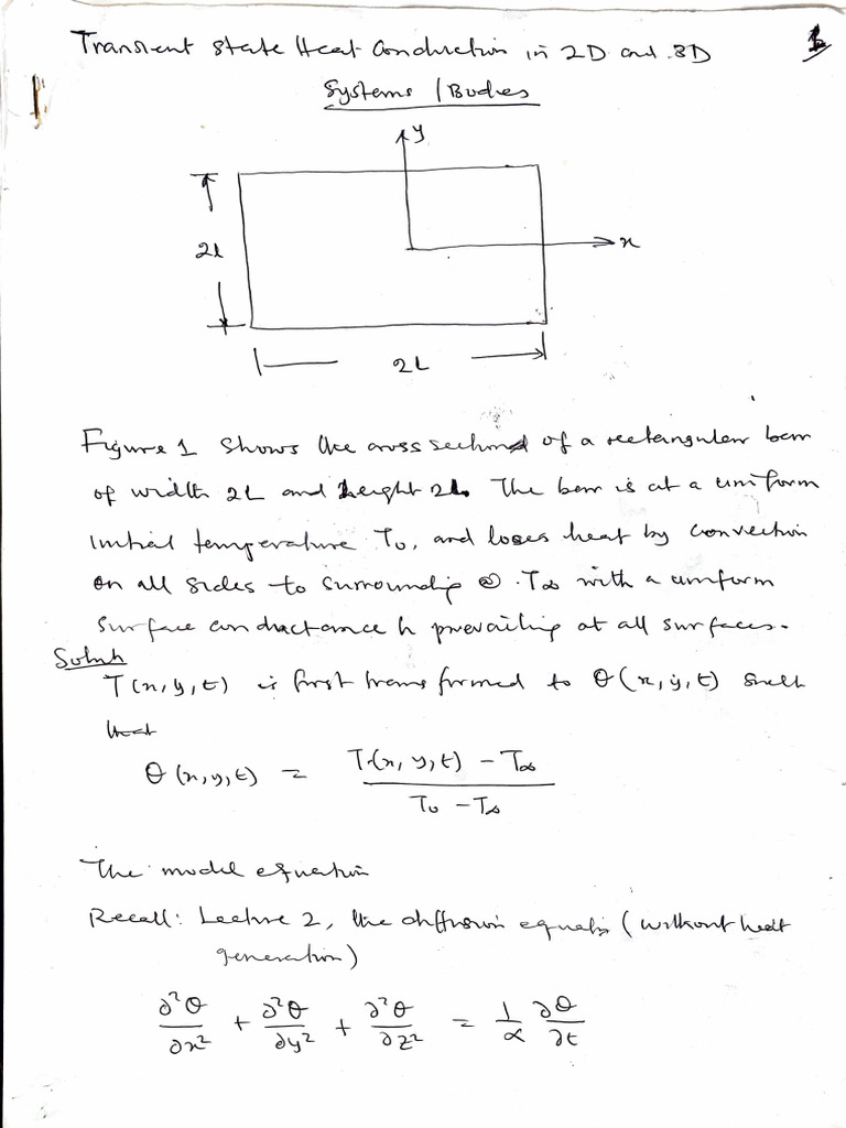 Transient State Heat Conduction in 2D and 3D | PDF