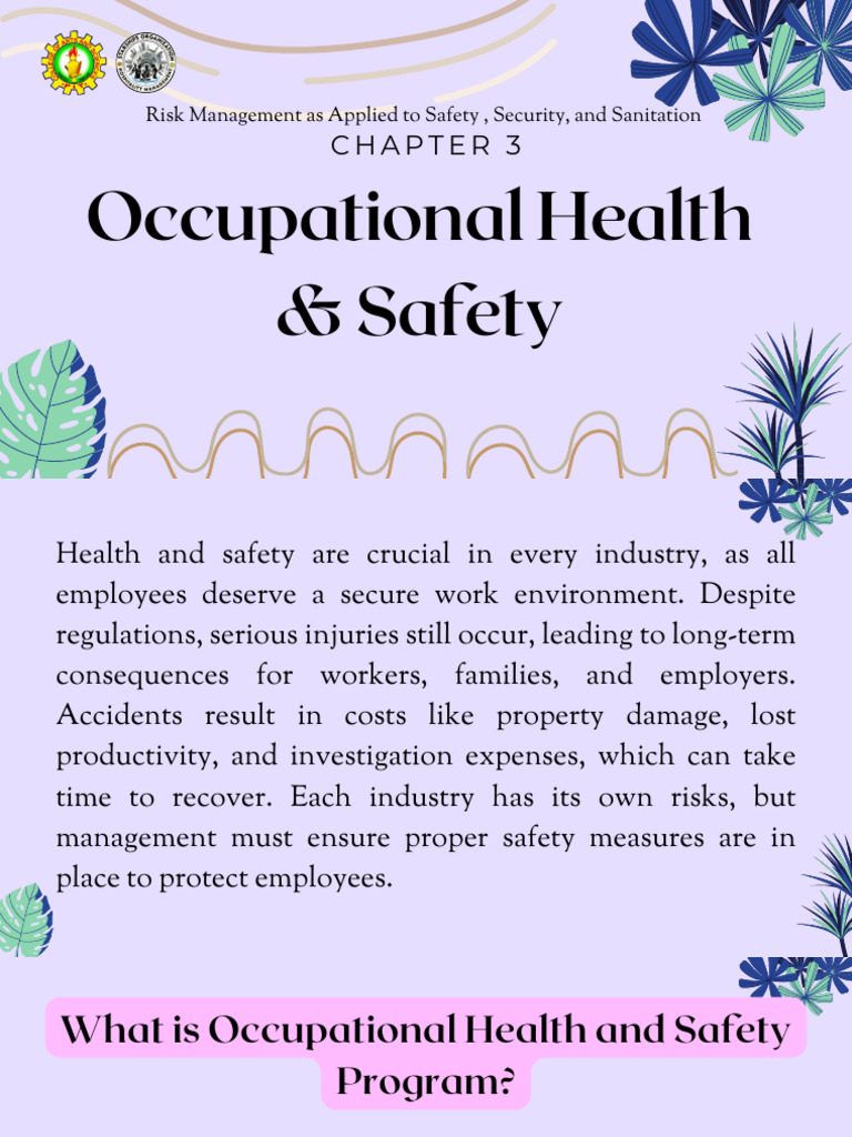 Chapter 3 Occupational Health Safety | PDF | Occupational Safety And ...