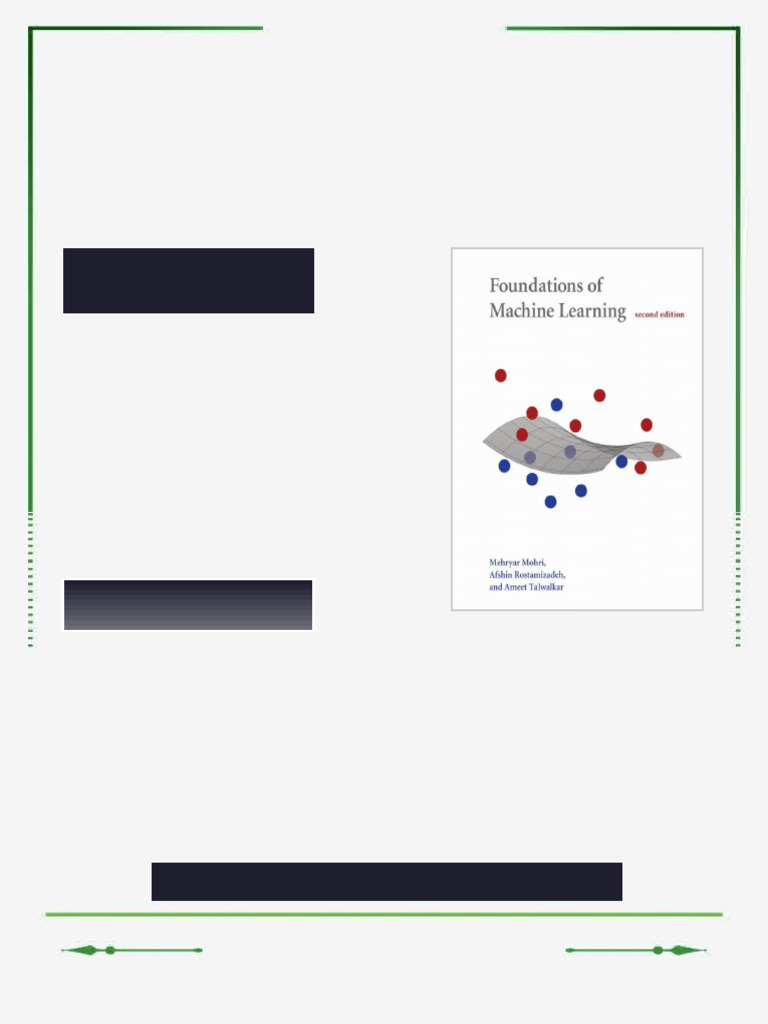 Foundations of Machine Learning second edition Mehryar Mohri eBook ...