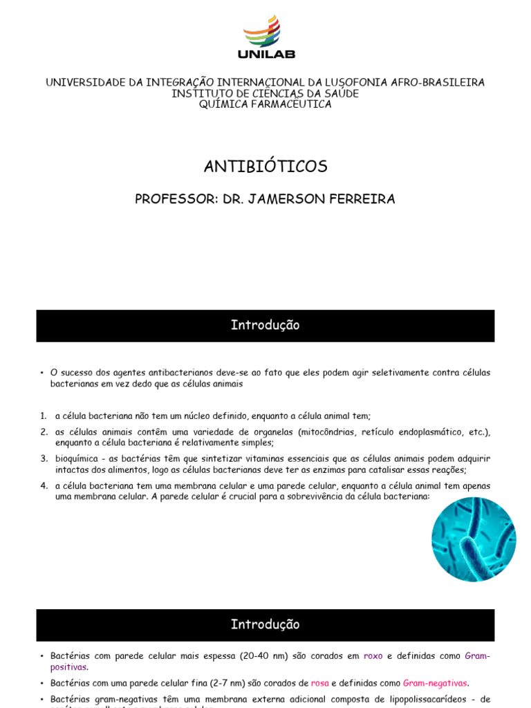 Aula 6 (2) | PDF | Penicilina | Bactérias
