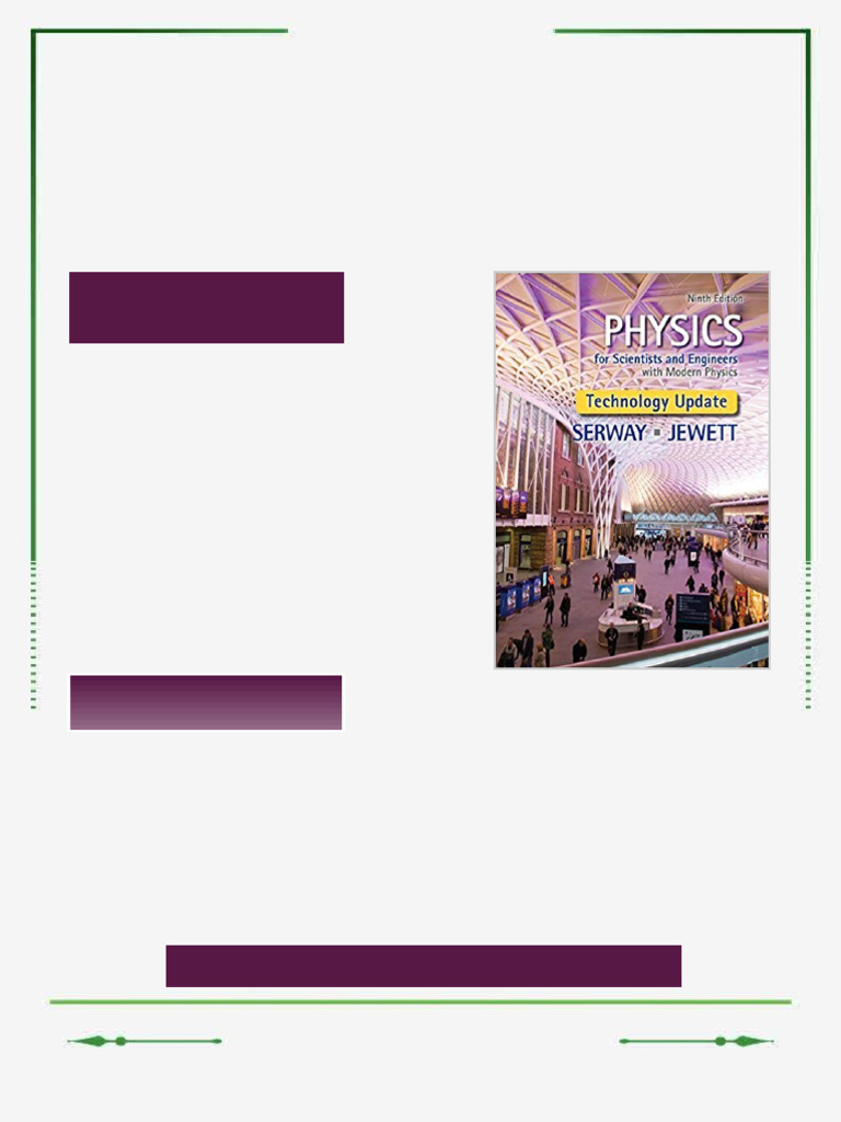 (eBook PDF) Physics for Scientists and Engineers with Modern Physics, Technology Update 9th ...