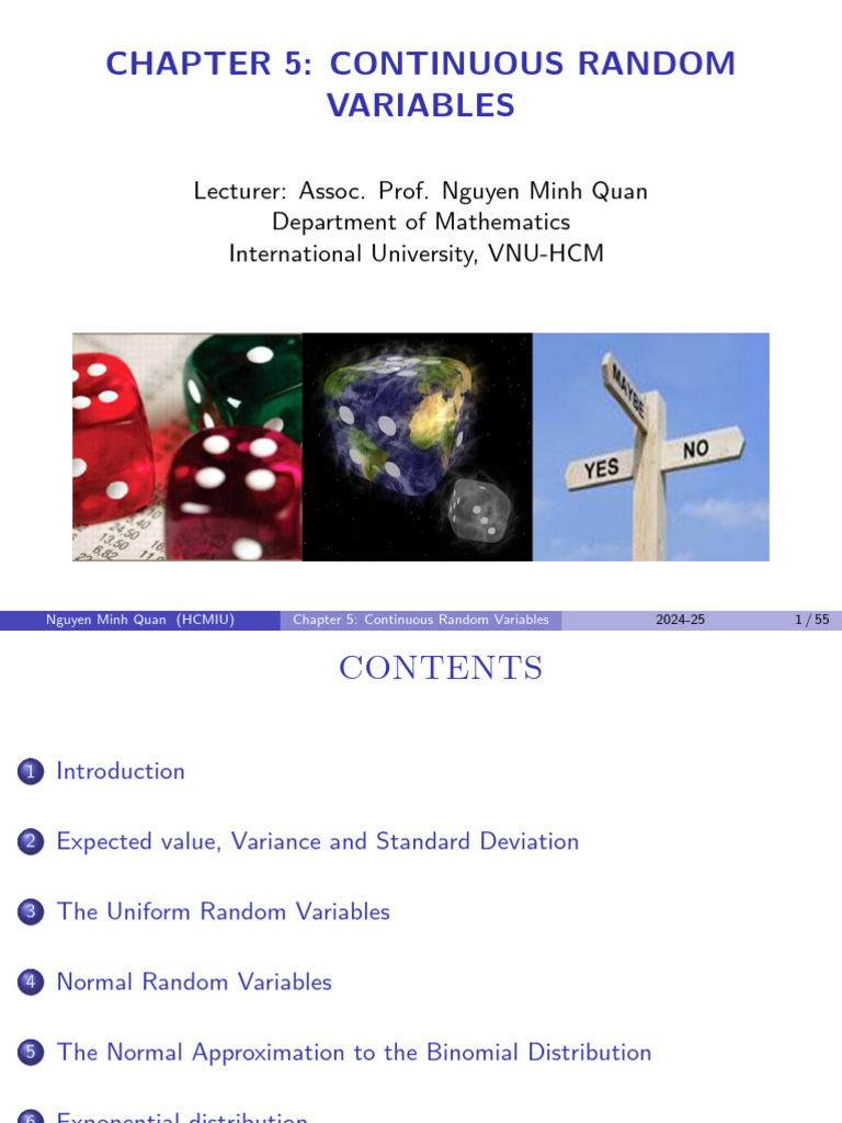 Chapter 5_Continuous RV (3) | PDF | Variance | Probability Distribution