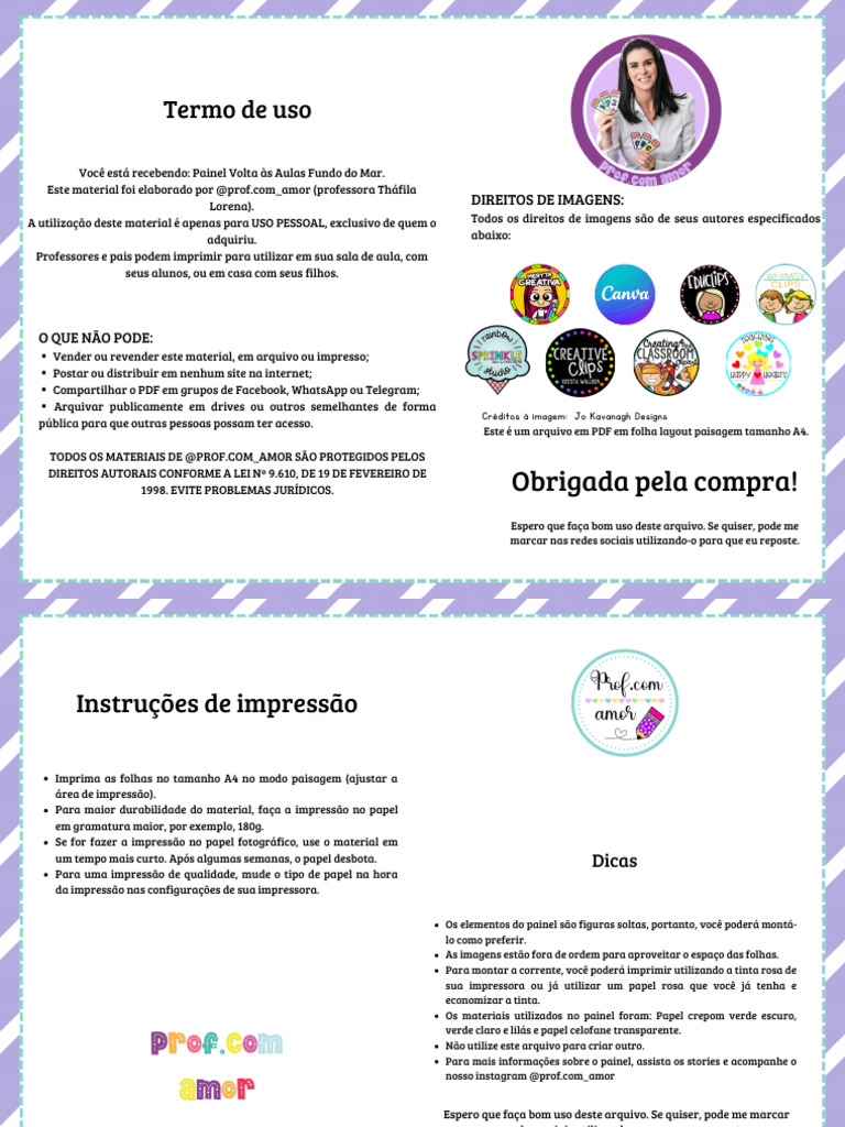 Painel Volta As Aulas Fundo Do Mar Dkmhss | PDF | Impressão | Papel